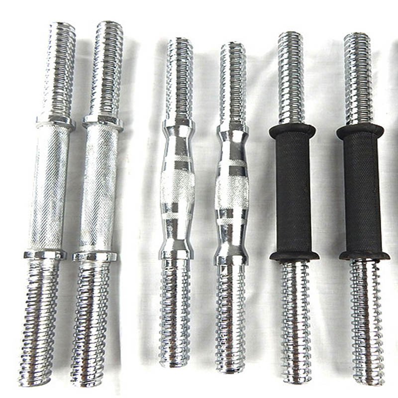 Premium Threaded Rubber Handle Dumbbell Bar - Gofitstrength